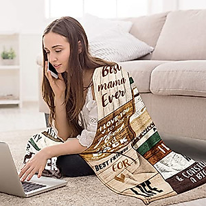 KERAOO to My Mom Gift from Daughter, Custom Birthday Blanket Gift for Mom, Best Mama Ever Gift, Christmas for Mom, Mother, Mama