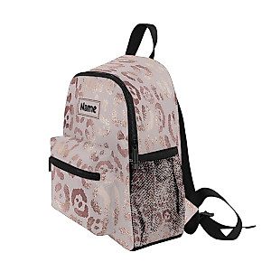 senya Custom Children's Name Toddler Backpack Personalized Leopard Print Cheetah Mini Bag for Baby Girl Boy Age 3-7