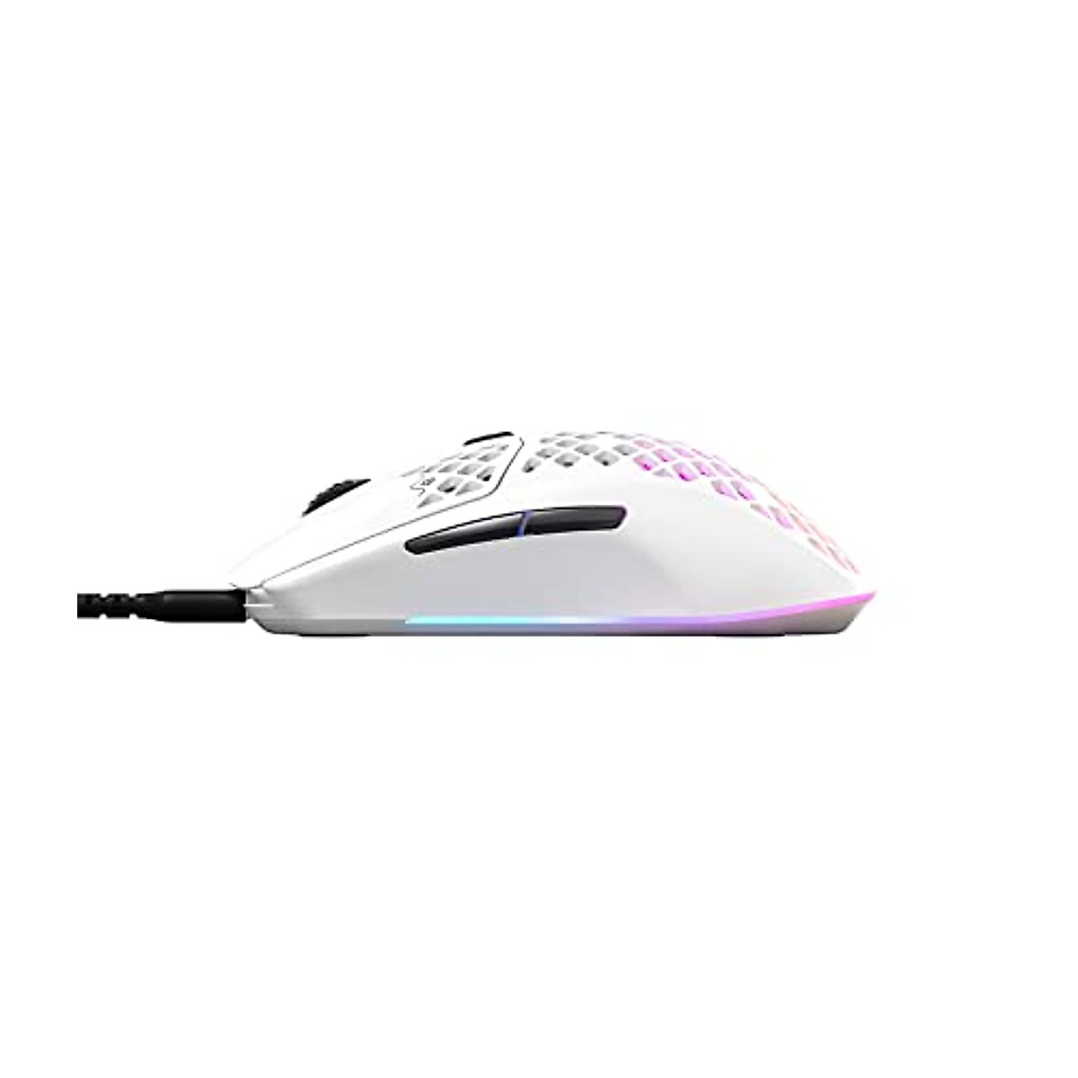 SteelSeries Aerox 3 - Super Light Gaming Mouse - 8,500 CPI TrueMove Core Optical Sensor - Ultra-Lightweight 59g Water Resistant Design - Universal USB-C connectivity - Snow (Renewed)