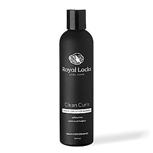 Curly Hair Shampoo by Royal Locks . Clean Curls is Sulphate and Paraben Free . Gentle and hydrating for curly , dry , damaged , grey , permed , or fine hair.