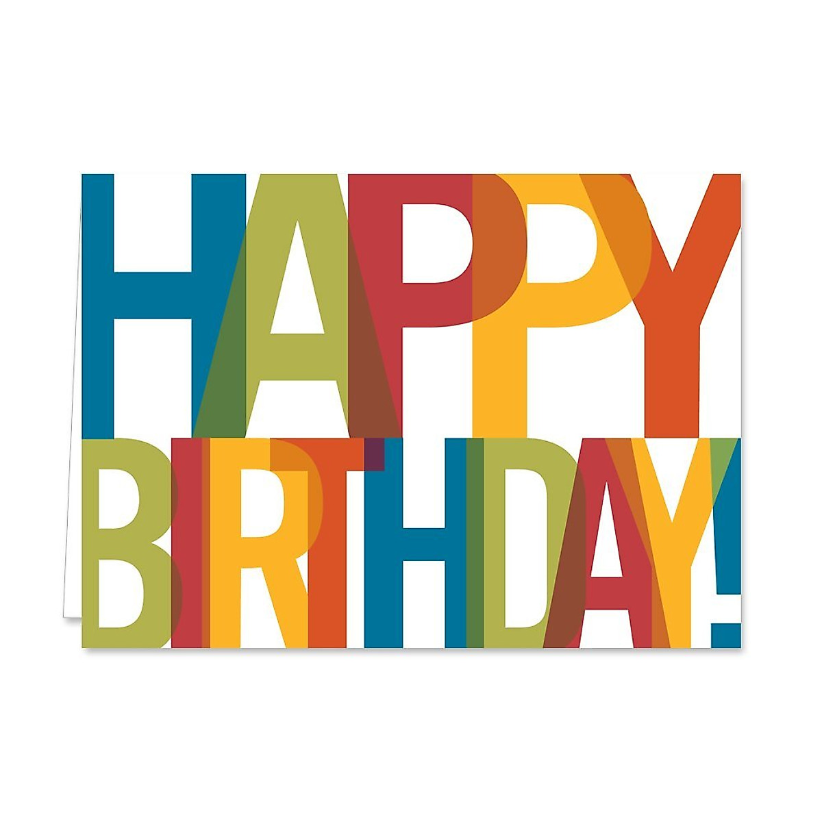 Canopy Street Snappy Birthday Cards / 36 Note Cards And Envelopes / 6 Colorful Birthday Designs / 4 5/8" x 6 1/4" Birthday Greeting Cards With Blank Inside