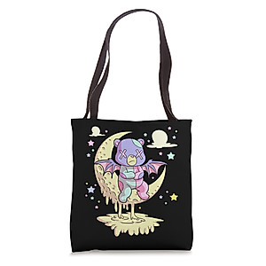 Kawaii Pastel Goth Bear Cute Creepy Bear Tote Bag