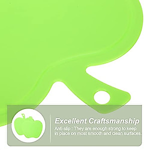 Didiseaon 2pcs Shaped Cutting Board With Handle Small Bread Board Cheese Serving Platter Round Charcuterie Board for Fruit and Veggies