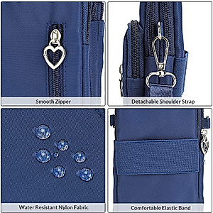 Women Crossbody Cell Phone Purse Wristband Sport Armband Wallet Bag Zipper Nylon Handbags