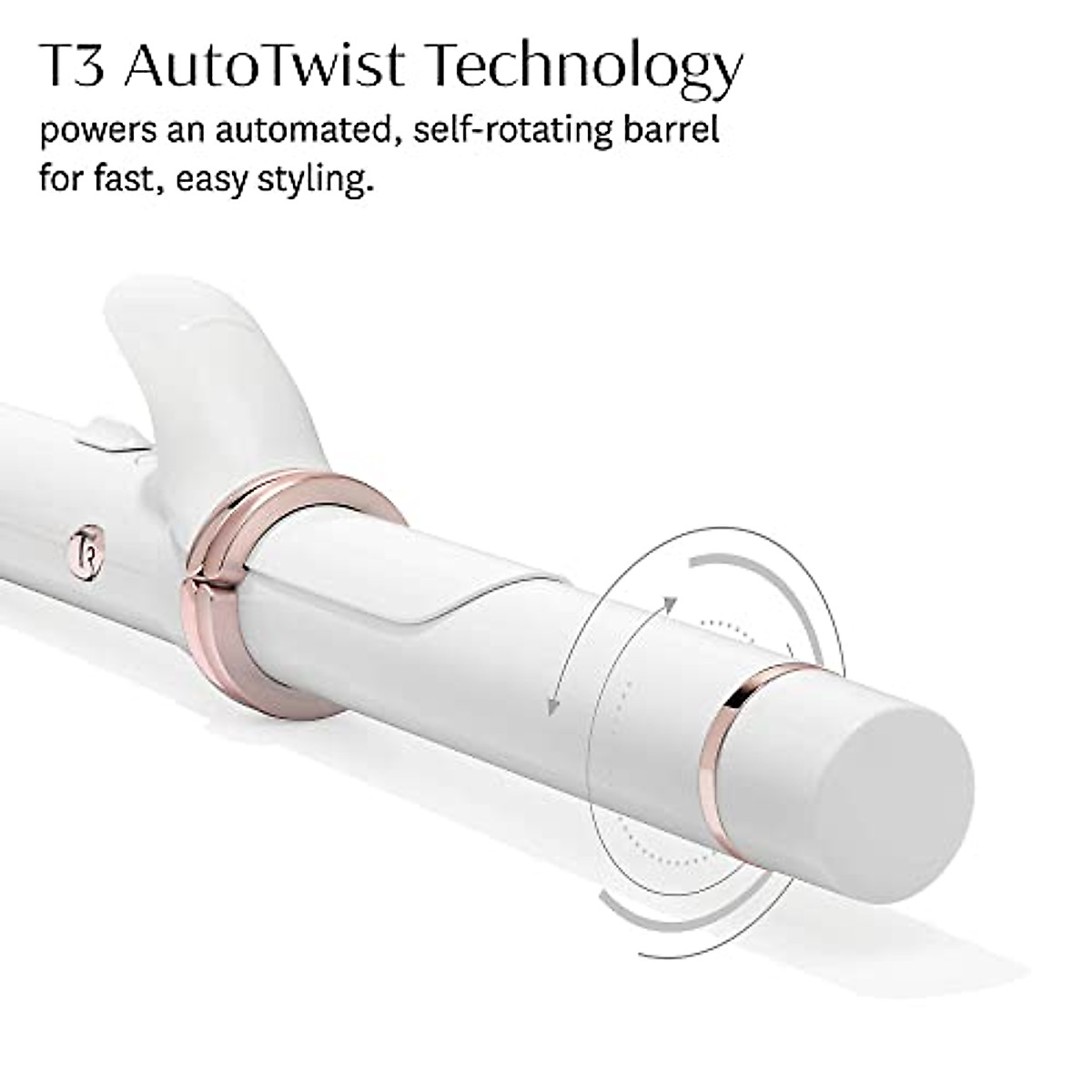 T3 CurlWrap 1.25" Automatic Rotating Curling Iron with Long Barrel, 2 Timer Settings, 9 Heat Settings, Auto-Rotating Ceramic Barrel and Ion Generator for Fast, Easy Curls and Waves on All Hair Types