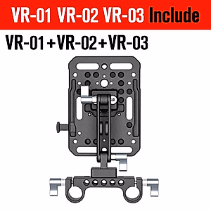 ZGCINE VR-01 VR-02 VR-03 V Mount Battery Plate W/Rod Clamp Standard V Lock Battery Plate Adapter with Automatic Lock Protection VR-03
