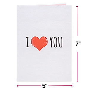 Paper Love Valentines Day Pop Up Card, 3D Teddy Bear - 5" x 7" Cover - Includes Envelope and Note Card