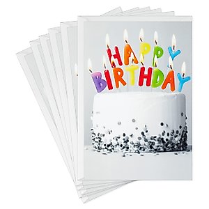 Hallmark Pack of Birthday Cards, Birthday Cake (6 Birthday Cards with Envelopes)