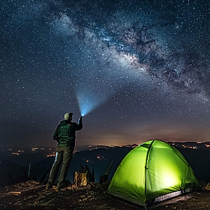 Feit Electric LED Tactical Flashlight - Aluminum Alloy - Zoomable Strike Bezel; Illuminate up to 1,000 feet - Adjustable Brightness 600 to 1700 Lumen | Requires 4-C Batteries