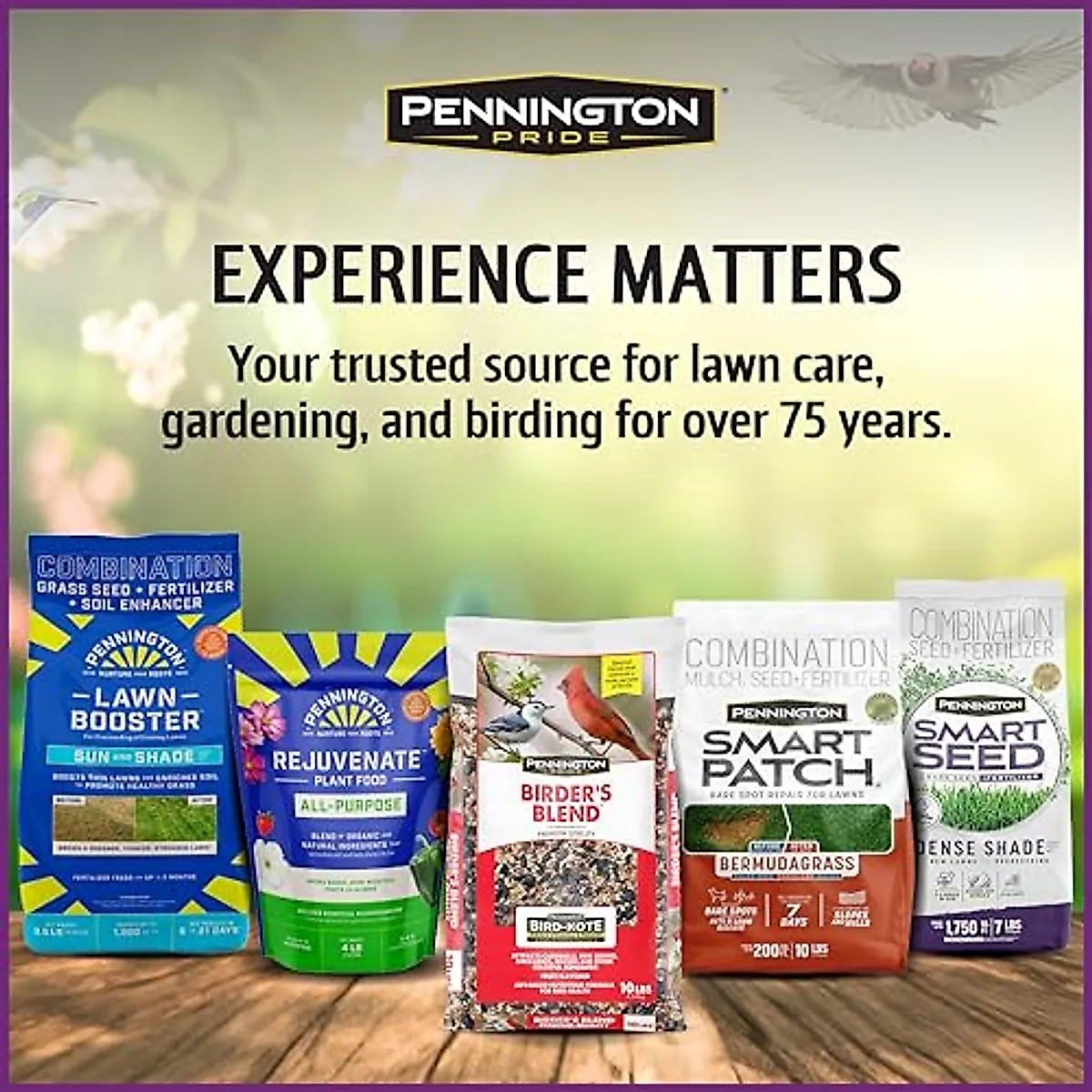 Pennington Pride Songbird Nut & Fruit Blend, Wild Bird Seed for Outside Feeders, Advanced Nutrition Formula for Bird Health, 10-lb. Bag