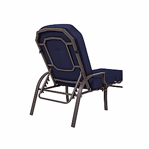 Kozyard Maya Chaise Lounge - Outdoor Patio Recliner Chair, Comfortable Patio Lounge Chair, Elegant Chaise Lounge Chair for Relaxation, Perfect Outdoor Recliner Chair (Navy Blue)