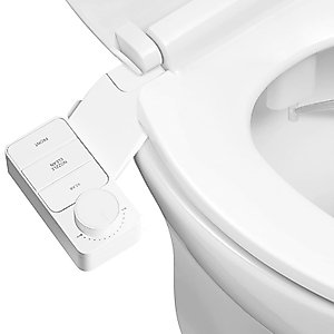 ZhiQToes Bidet Attachment for Toilet,Non-Electric Self Cleaning,Dual Retractable Nozzles Badays for Toilets Seat,Adjustable Water Pressure Fresh Water Sprayer,Front & Rear Wash (White)