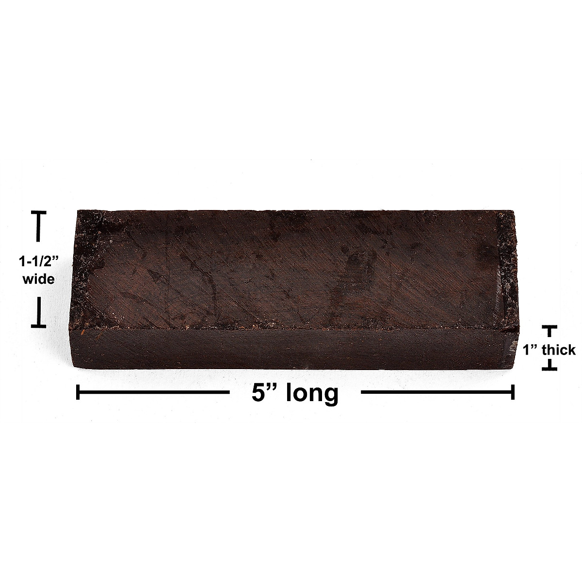 African Blackwood Knife Handle BLOCK (Each Piece is Unique) 5" x 1-1/2" x 1"