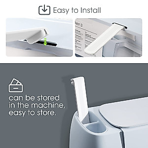 Lenink Extension Tray Extender Compatible with Cricut Maker 1/3, Cutting Mat Extender Holder Hanger for 12"x24" and 12"X12" Cutting Mat White