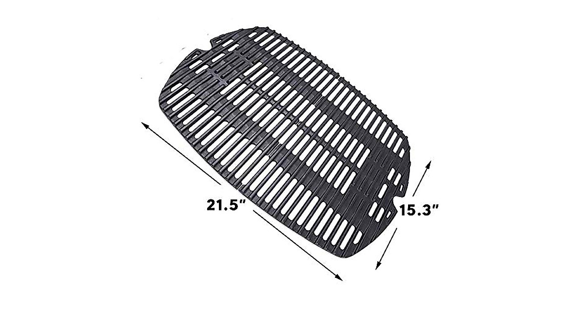 Uniflasy Cast Iron Grates & Hose Adapter for Gas Grills