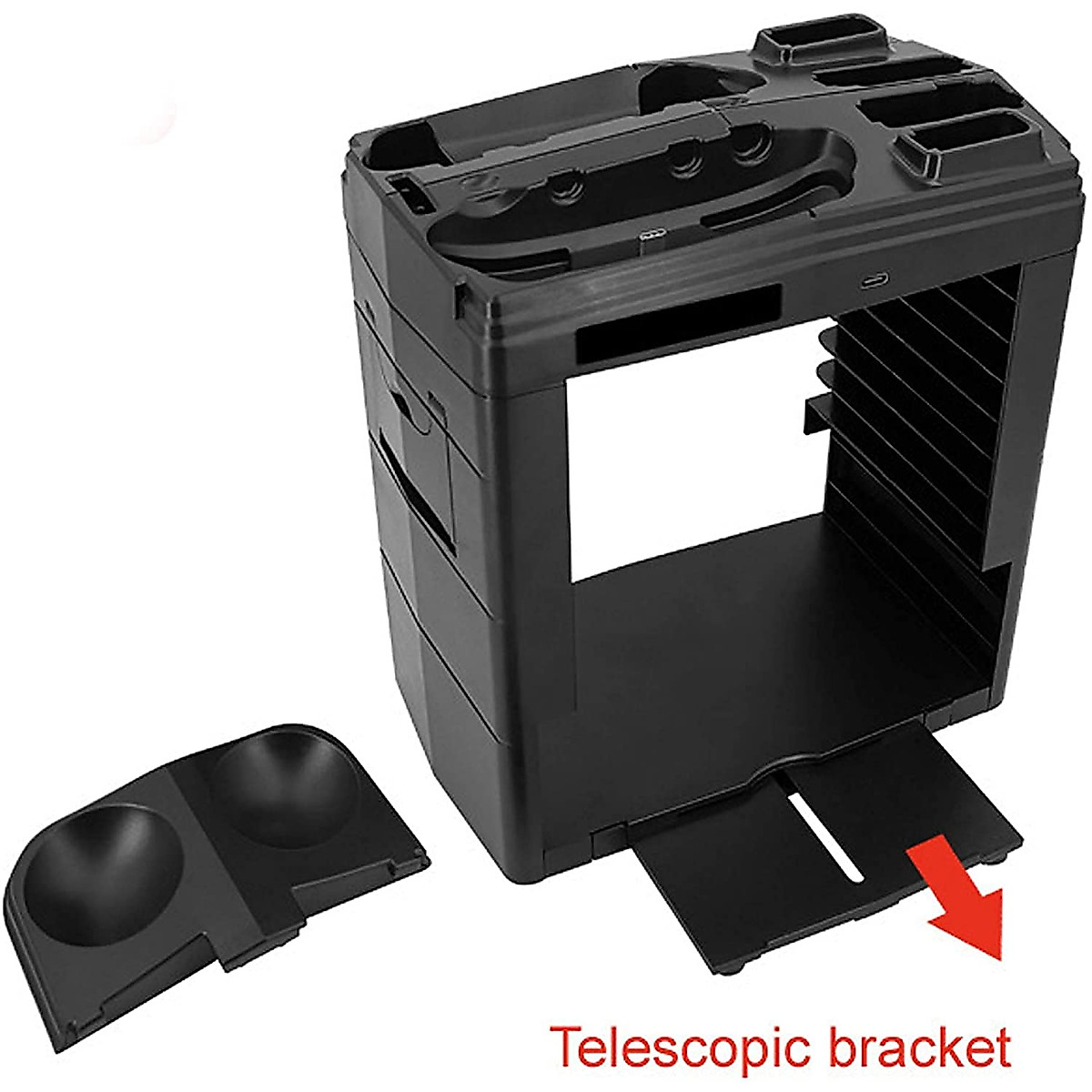 YICHUMY Mulfunction Game Disc Stand Tower Controller Charger Charging Dock for Switch 4 Joycontroller, 2 Pro Controllers and 2 Poke Ball Plus Controllers, Storage for Switch Accessories