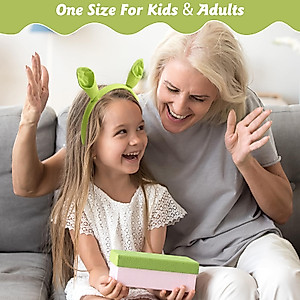 Pumnao Cute Headband,Headband with Ears,Alien Headband,Cute Decorative Hair Hoop,Dressing Up for Halloween, Parties, Birthdays, Cosplay, and Fun Hairstyles (Green Ear)