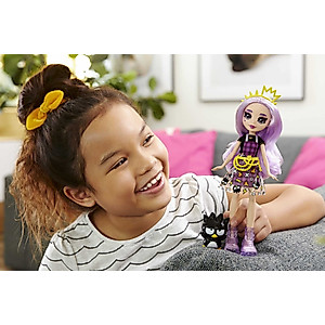 Mattel Sanrio Badtz-Maru Figure & Jazzlyn Doll (~10-in) Wearing Fashions and Accessories, Long Purple Hair and Trendy Outfit, Great Gift for Kids Ages 3Y+