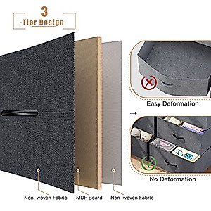 EnHomee 16 Drawer Dresser, Tall Dresser for Bedroom with Wooden Top and Sturdy Metal Frame, Large Bedroom Dressers & Chest of Drawers for Bedroom Closet Living Room Entry,57.1"Hx 37.4"W x 11.8"D,Grey