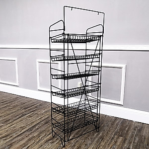 FixtureDisplays® Wire Display for Chips, Snacks, Packaged Foods Boxes Jars Cans Beverage Beer T-Shirts 18X10X50 12118-NPF