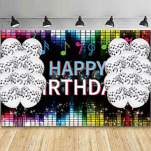 30 Pcs Music Notes Balloons Music Party Decoration Balloons 12 Inches Latex Balloon for Musical Theme Birthday Party Decorations
