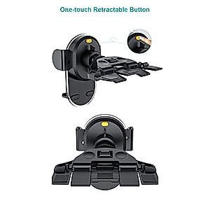 MANMUVIMO CD Phone Mount for Car Phone Holder CD Slot Phone Mount Air Vent Cell Phone Holder iPhone Holder for Car CD Player Mount Holder Compatible with iPhone13 12 11/11 Pro/11 Pro Max