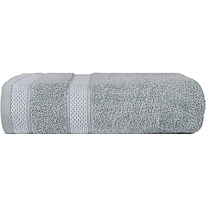 CASA COPENHAGEN Solitaire Mix 6 Pieces Towel Set- Navy Blue + Grey Violet, 600 GSM 2Bath Towel 2Hand Towel 2Washcloth, Designed in Denmark Made of Soft Egyptian Cotton for Bathroom, Kitchen & Shower