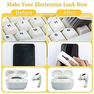 Walrfid Airpods Electronic Screen 7 in 1 Cleaner Kit Laptop Keyboard Cleaning Tool for ipad/iwatch/Computer/Phone/MacBook with 5ml Touchscreen Cleaners Mist (Grey)