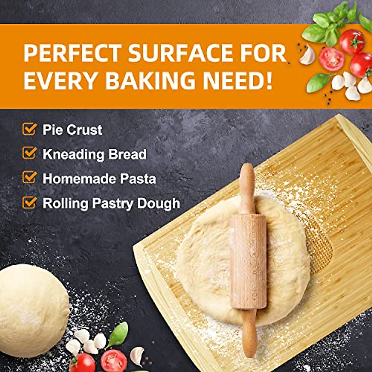 30x20 Bamboo Extra Large Cutting Board- Use as a Charcuterie Board, Butcher Block, Over Sink, Brisket, Rv Stove Top Cover, Noodle Board Stove Cover, Meat Cutting Board