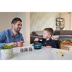 Babymoov TAST'ISY Baby Feeding Set, BPA-Free Certified Non Toxic Silicone Suction Bowl and Spoon (Microwave & Dishwasher Safe)