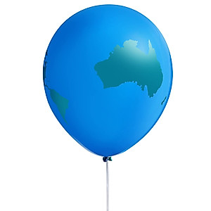 50 Pack Globe Balloons for Earth Day Decorations, Classroom Events, Around the World Party Supplies (12 In)