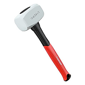 Goldblatt Rubber Mallet 16 oz. Low Recoil Rubber Hammer with Solid Head & Soft-grip Handle, Durable Double-Faced Soft Mallets, Soft Blow Tasks, No Damage for Camping, Woodworking and Flooring | White