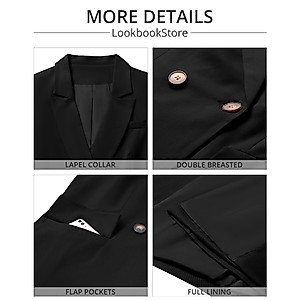 LookbookStore Black Blazers for Women Black Suit Jacket Womens Black Blazer Women Clothing Women's Black Blazer Size Small Size 4 Size 6