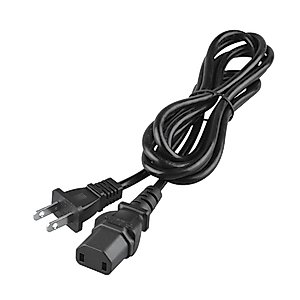 PKPOWER 2-Prong AC Power Cord Cable Lead Replacement for Model PSW111 PSW125 PSW505 PSW525 Subwoofer