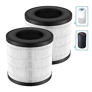 RONGJU 2 Pack PU-P05/AC201B Air Purif-ier Filter for FULMINARE PU-P05 Air Puri-Fier and Purivortex AC201B Air Pur-ifier, H13 HEPA Air Filter for Home, Not fit for T10