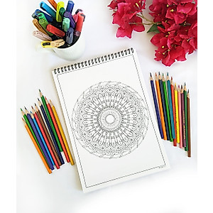 Power Mandalas Coloring book for adults, Spiral bound paperback, stress relieving intricate Offbeat mandalas for grown-ups