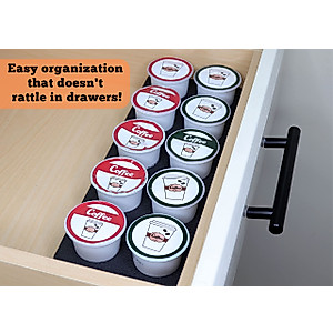 Polar Whale 2 Coffee Pod Storage Organizers Tray Drawer Insert for Kitchen Home Office Waterproof 4.5 X 11.75 Inches Holds 10 Compatible with Keurig K-Cup Made In The USA