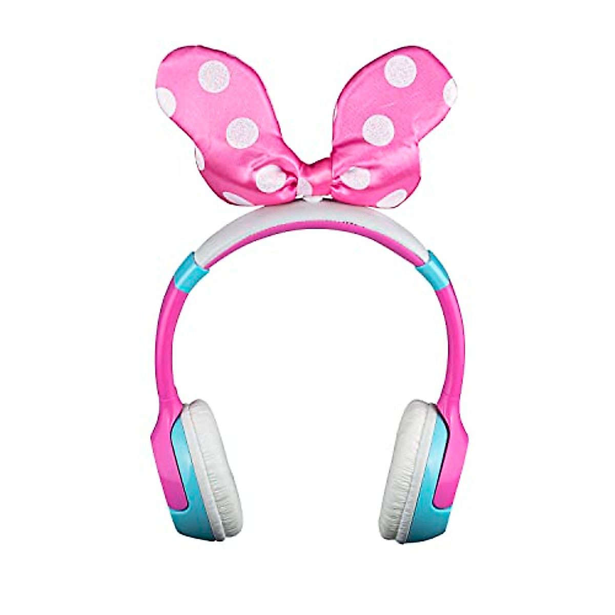eKids Minnie Mouse Kids Bluetooth Headphones, Wireless Headphones with Microphone Includes Aux Cord, Volume Reduced Kids Foldable Headphones for School, Home, or Travel