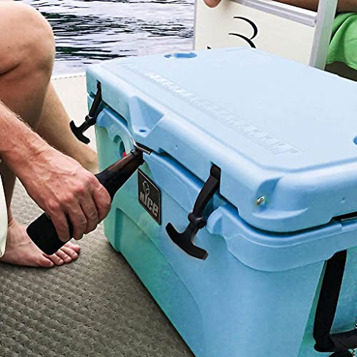 ALIENSX Universal Replacement Lid Latches for Yeti Tundra and Roadie Coolers, Durable Rubber T-Latch Design, Helps Save Fingers/Knuckles, fits Yeti, RTIC & Other Related Coolers (New Black)