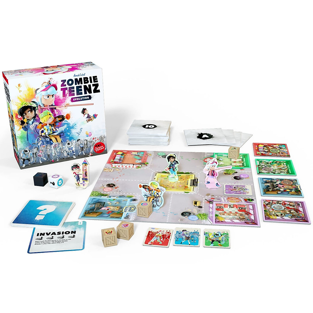 Zombie Teenz Evolution | Sequel to The #1 Kids Game on BoardGameGeek | Cooperative Game for Kids and Families | Ages 8+ | 2 to 4 Players | 15 Minutes