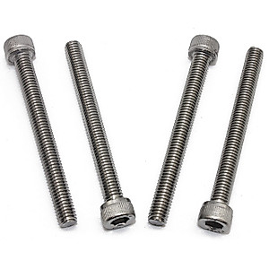 Fullerkreg M8-1.25 x 65MM Socket Head Cap Screws, Allen Socket Drive, Din 912, AISI 304 Stainless Steel (18-8), Full Thread, Bright Finish, Machine Thread, Quantity 5