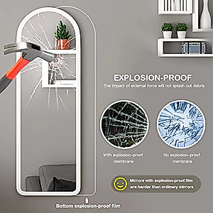 Jexdar Full-Length Mirror with Bracket, 66"x17"Adjustable Stand Up Mirror on Wheels with Underneath Storage, Floor-Standing Make Up Vanity Mirror Dressing Mirror for Bedroom Bathroom Porch