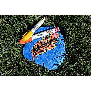 SHARPIE Oil-Based Paint Marker, Fine Point, Black, 1 Count - Great for Rock Painting