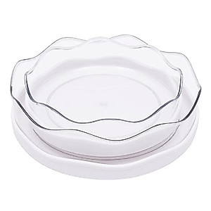 2Pack Lazy Organizer(9In+11In), Lazy Rotating Makeup Organizer, Cosmetic Display Cases, Perfume Organizer, Lazy Turntable for Cabinet, Spice Rack, Bathroom Organizer, Desk Organizers-Milky White