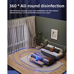 Lumivyx Haloclean UV - 2024 New Upgrades Home Disinfection Device, Uvo254 Powered Home Disinfection Tower, With 3 Speed Timing And Remote Control, For Basement Bedroom Kitchen, With Ozone (2 Pcs)