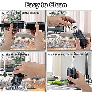 Biupky Car Vacuum Cleaner High Power 12000PA, Handheld Vacuum Cleaners Cordless for Home, Car Vacuum Portable Hand Vacuum Cordless Rechargeable for Home Pet Hair Office