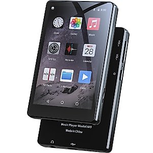 MP3 Music Player with Bluetooth,4“ Full Touch Screen MP3 MP4 Player with Speaker, Portable HiFi Sound MP3 Player with FM Radio,Clock,Recording,E-Book,Calendar for Kids,Jogging Up to 256GB