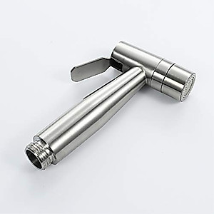 Handheld Bidet Sprayer for Toilet, 2 Mode Water Cloth Diaper Sprayer Set Stainless Steel Toilet Mount Bathroom Bidet Sprayer Kit with Holder for Feminine Hygiene,Stainless Steel Hose(Spring Hose)