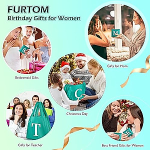 FURTOM Reusable Shopping Bags Foldable - Large Reusable Grocery Bags Heavy Duty 6 Pack, Foldable Shopping Bags in A Zi-pper Storage Pouch, Lightweight Polyester Fabric Personalized Shopping Bags A