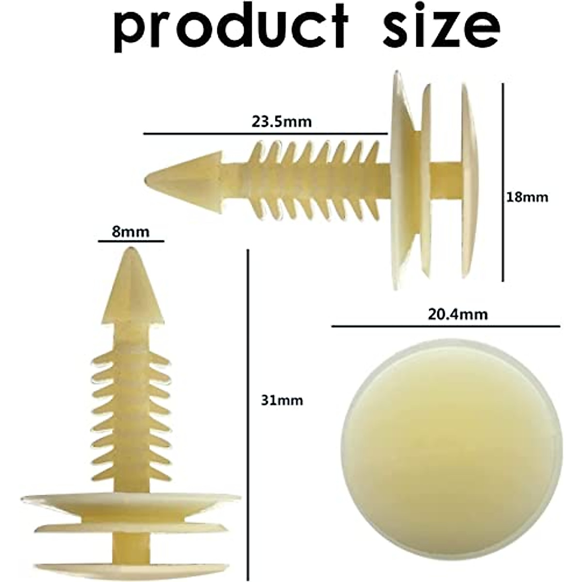 20pcs 8mm Hole Door Trim Panel Retainer Trimming Fasteners Compatible with GM Chevy Buick GMC Jimmy Pontiac 10153057